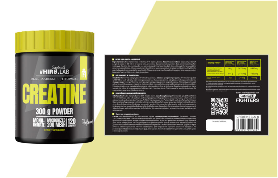 Creatine Hiro.Lab– 300g Unflavored – LaboratoriumSupli.pl